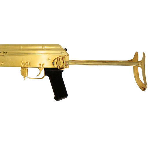 Century Arms Underfolder Ak-47, 7.62x39mm, 24K Gold Plated, 7268059021414