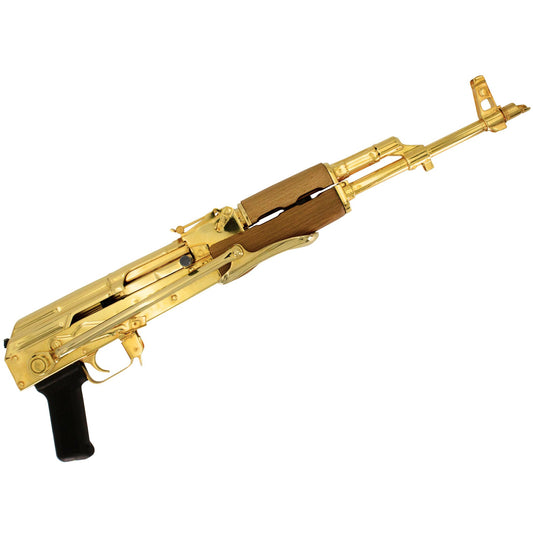 Century Arms Underfolder Ak-47, 7.62x39mm, 24K Gold Plated, 7268059021414