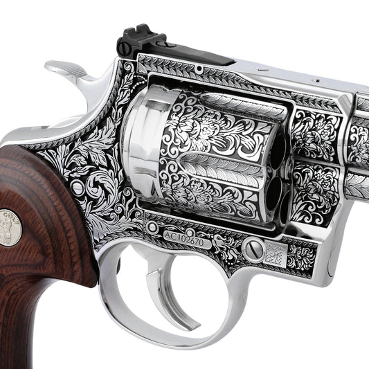Colt Anaconda 4", .44 Magnum, Engraved High Polished Stainless Steel w