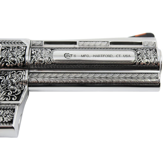 Colt Anaconda 4", .44 Magnum, Engraved High Polished Stainless Steel w