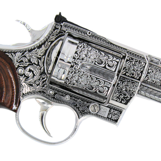 Colt Anaconda 4", .44 Magnum, Engraved High Polished Stainless Steel w